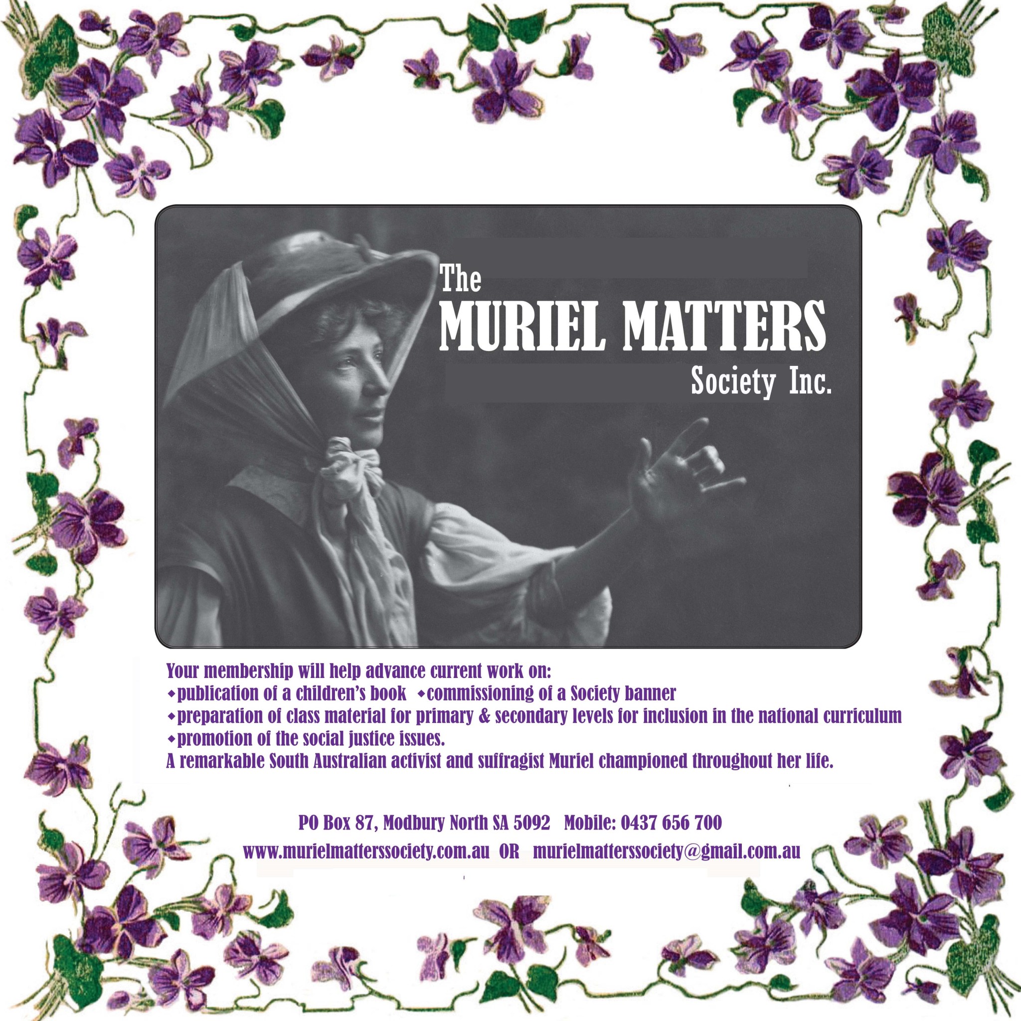 Merchandise – The Muriel Matters Society